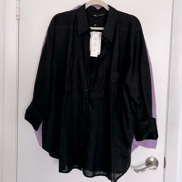 Zara | Tops | Authentic Zara Linen Shirt | Poshmark